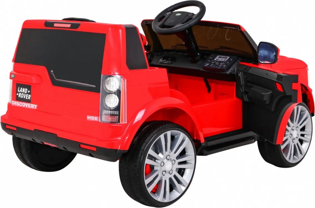 Ramiz Land Rover Discovery elektrické auto pro děti červené SUV + dálkové ovládání