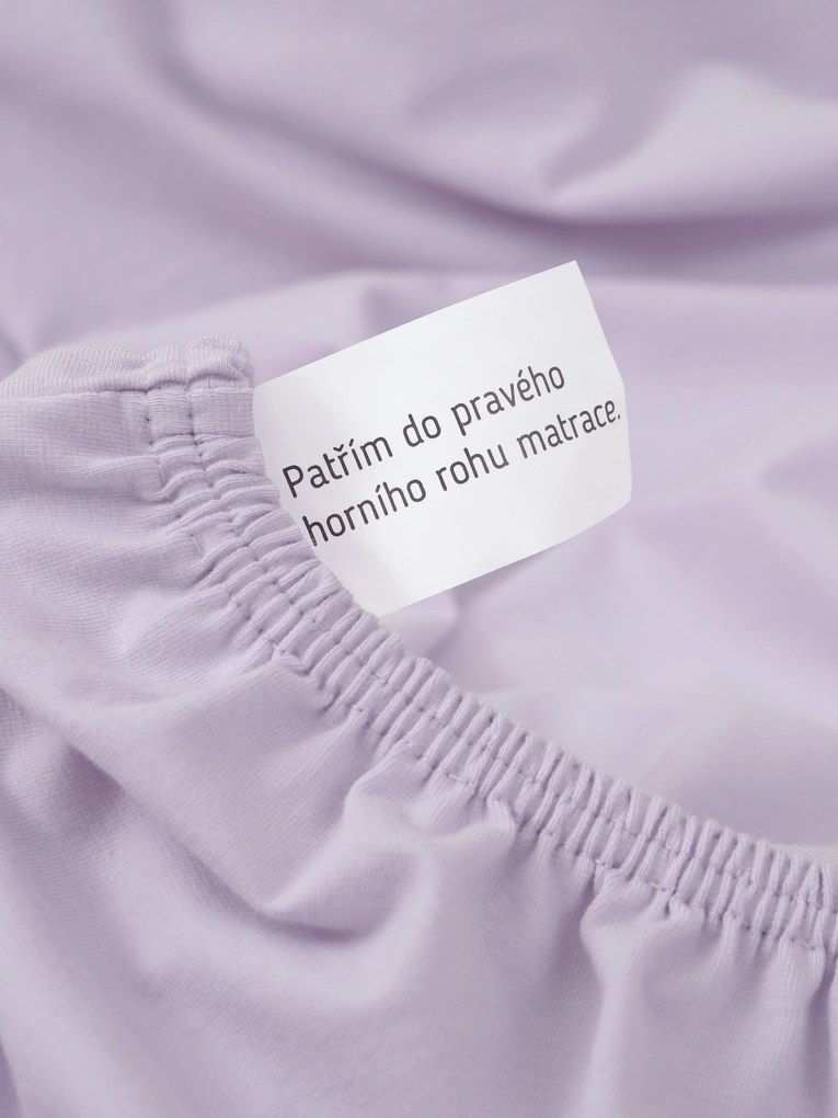 MK Lůžkoviny Jersey prostěradlo s elastanem Deluxe 160 × 200 cm – lila