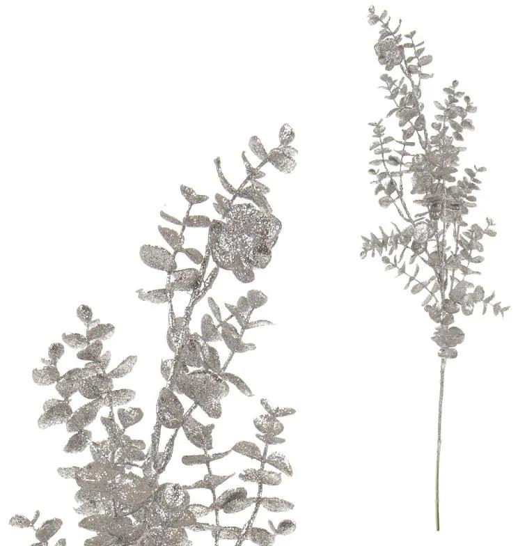 Eukalyptus větev, stříbrná barva NL0074-SIL