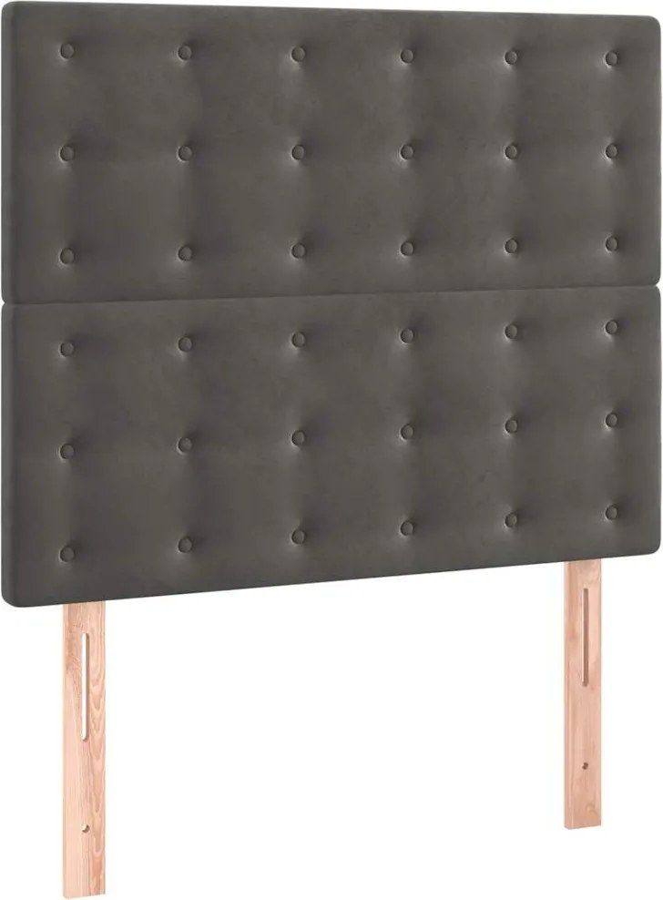 Box spring postel s matrací tmavě šedá 80 x 200 cm samet 3129418