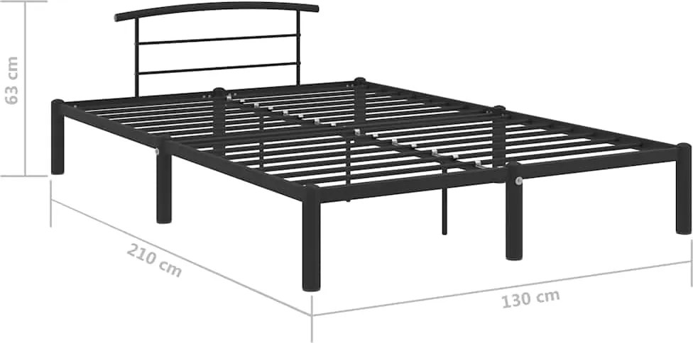 Rám postele černý kov 120 x 200 cm 284658