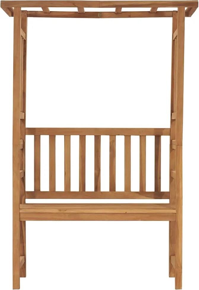 Zahradní lavice s pergolou 115 cm masivní teakové dřevo 316170