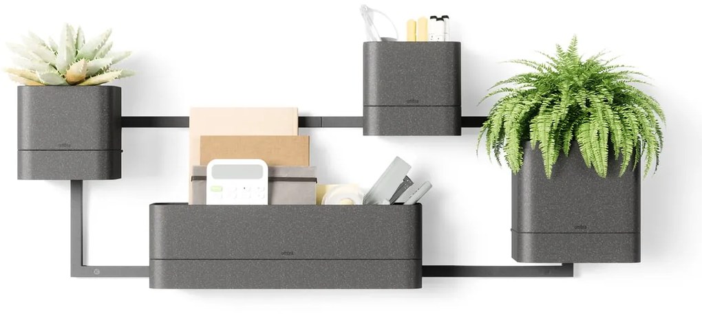 Umbra, Sada závěsných květináčů Cubiko Plant Box 4 ks | černá