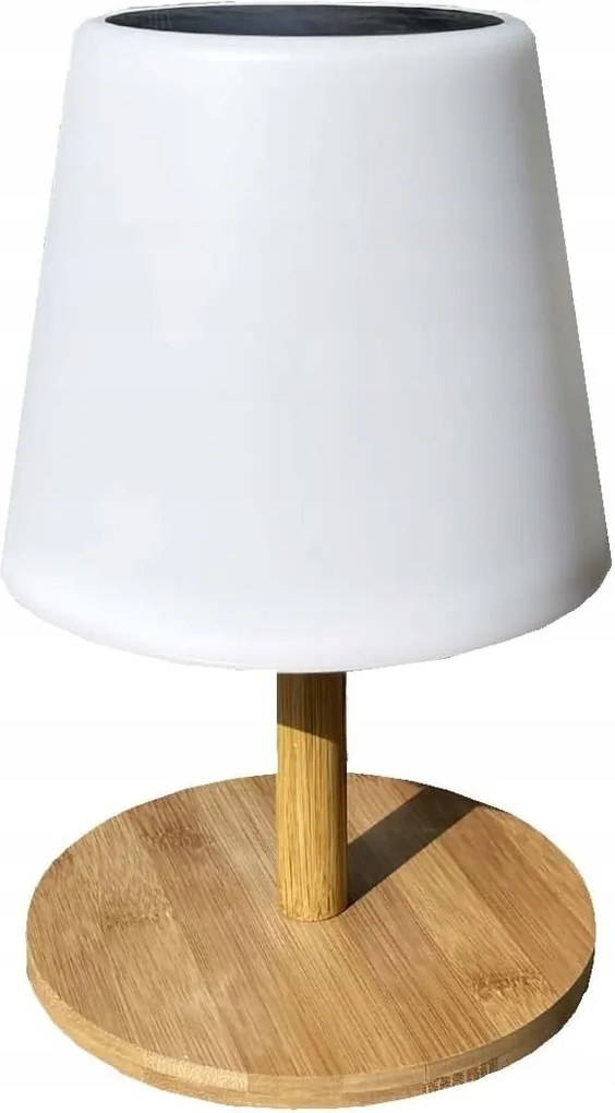 Standy Mini Wood – Led solární stolní lampa, stmívatelná, 25 cm
