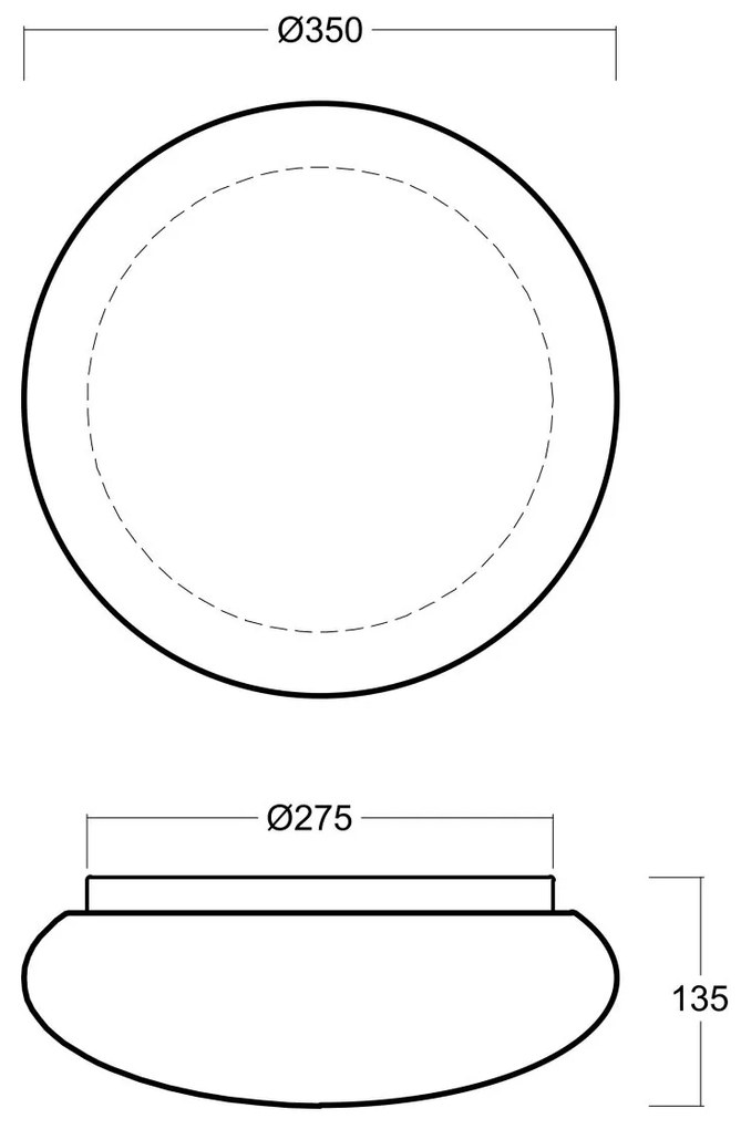Osmont 67076 Arakis 2, stropní svítidlo z triplexového skla, 19W LED 3000K, prům. 35cm