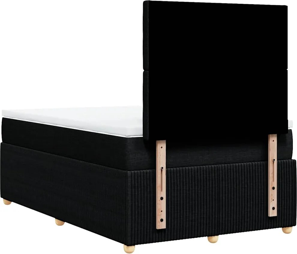 Box spring postel s matrací černá 120x190 cm textil 3292011