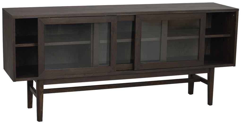 ROWICO Prosklená komoda HAZELNUT hnědá 170x75 cm 121154