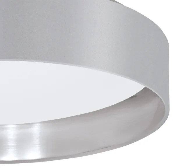 Eglo 31623 - LED Stropní svítidlo MASERLO LED/16W/230V pr. 40,5 cm šedá/stříbrná
