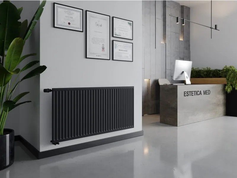 Mexen CVH10 Hygienický deskový radiátor 500 x 1000 mm, spodní připojení, 530 W, antracit - W610H-050-100-66