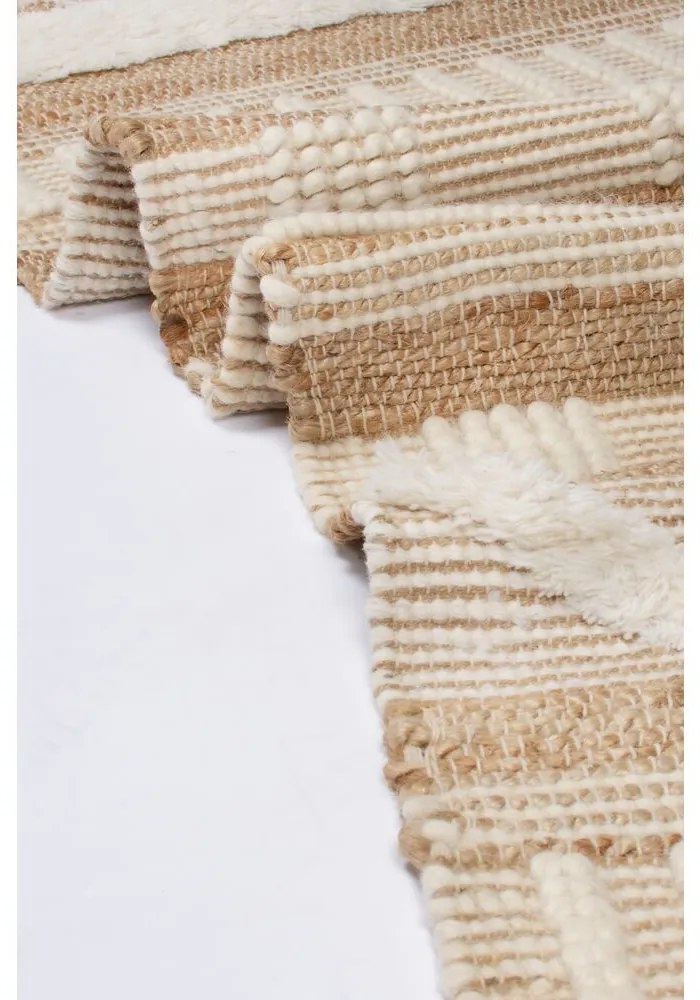 Flair Rugs, Kusový koberec Jubilant Medina Jute Natural/Ivory, 200x290, béžová, ložnice