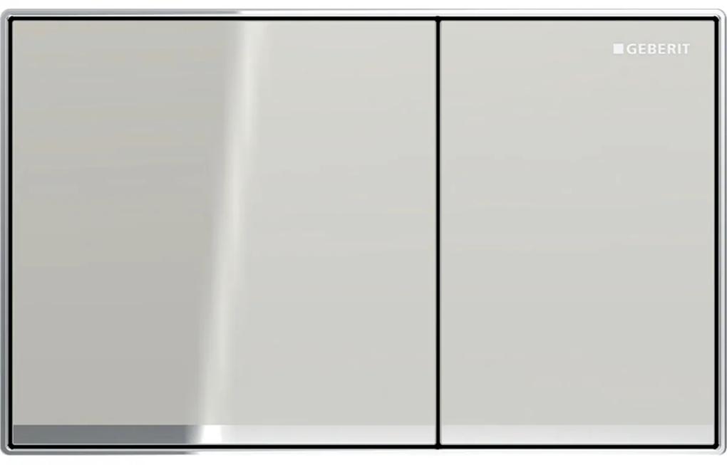 Geberit Sigma60 - Ovládací tlačítko splachování, sklo/pískově šedá 115.640.JL.1
