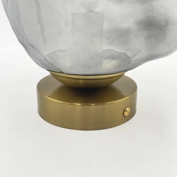 Stropní svítidlo CRISTAL 1xE14/15W/230V mosaz/kouřová černá