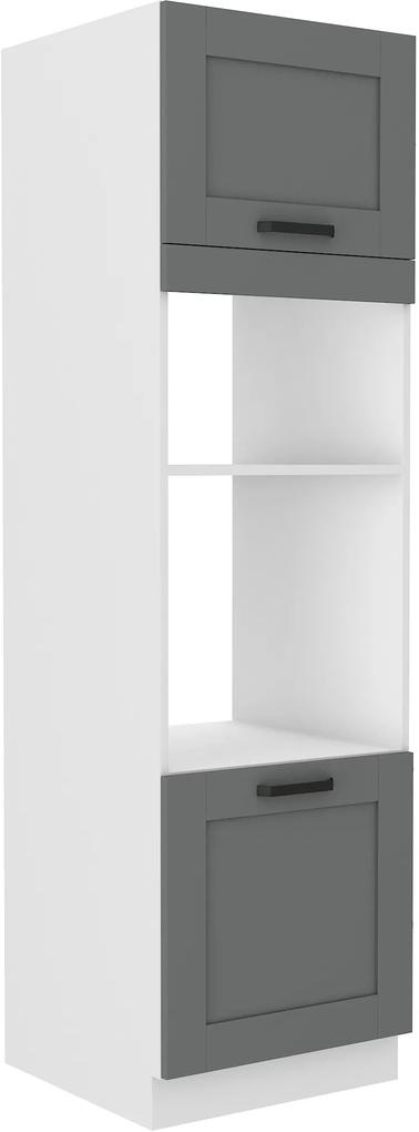 STL 60 cm skříňka vysoká 2D na mikrovlnnou a pečící vestavnou troubu LUNA Barevné provedení LUNA: Bílá / Prachově šedá