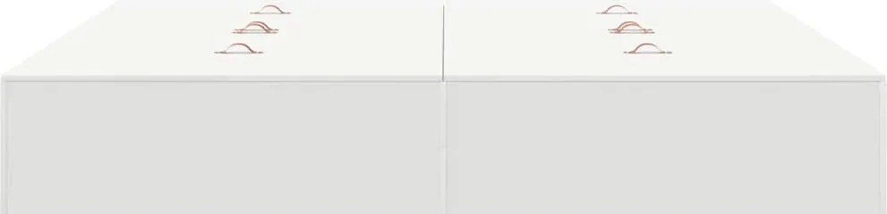 Rám postele s úložným prostorem s úložištěm Bílá 200 x 200 cm 3335357