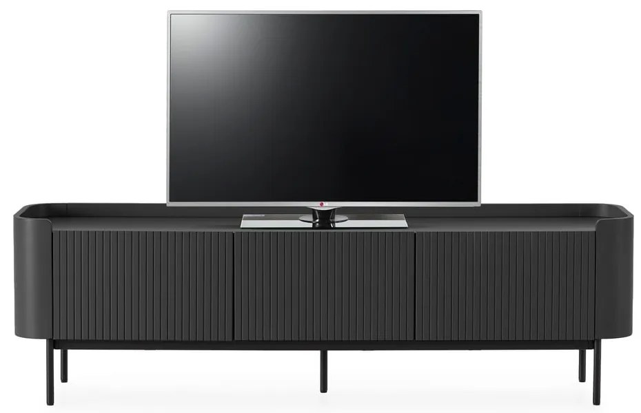 Černý TV stolek 180x55x40 cm Willa – MOME