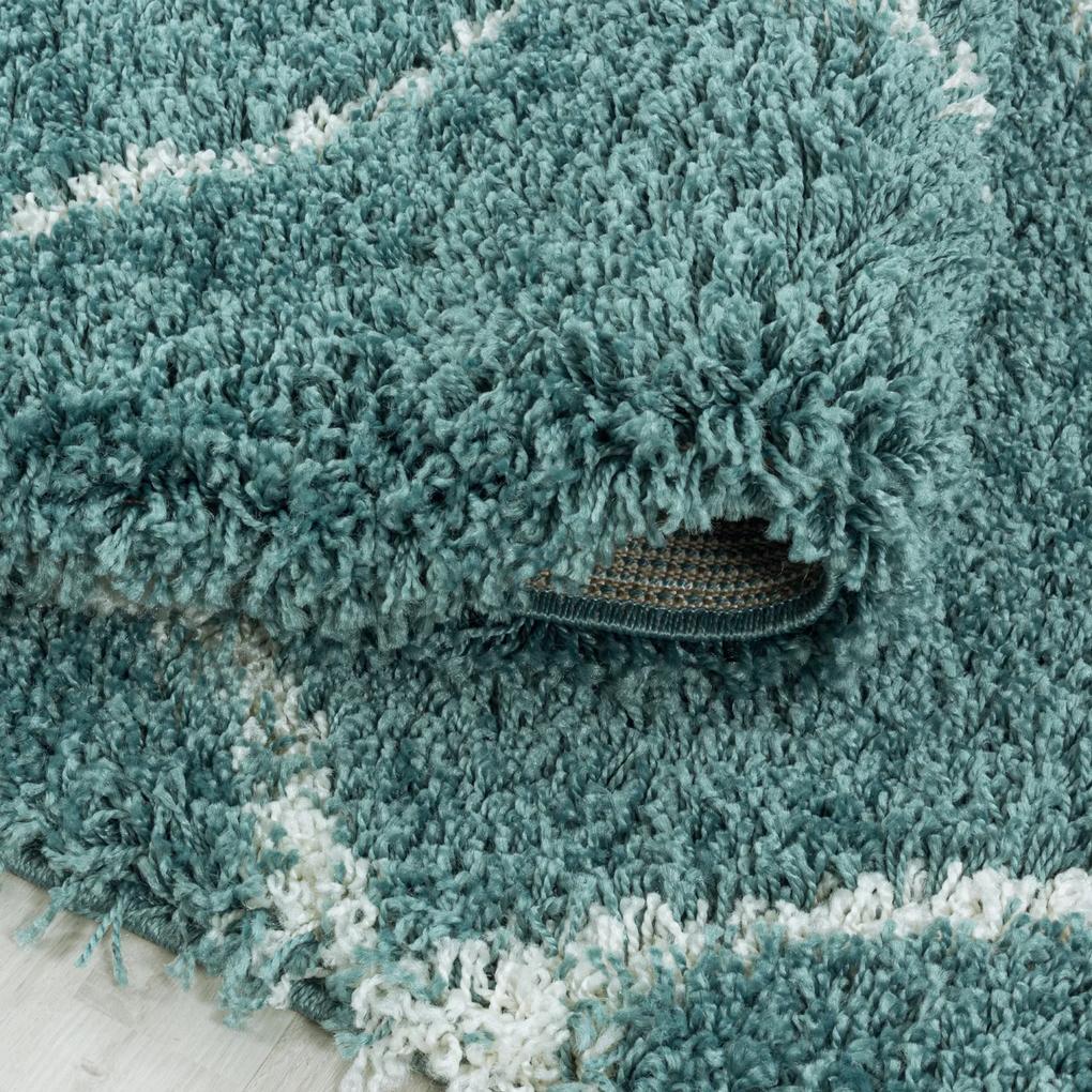 Ayyildiz koberce Kusový koberec Alvor Shaggy 3401 blue kruh - 120x120 (průměr) kruh cm