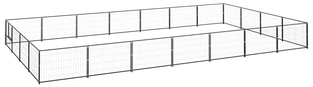Psí kotec černý 28 m² ocel