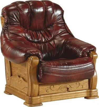 Casarredo - Komfort nábytek Rustikální křeslo KEVIN kůže | potah: kůže Magnolia,barva: moření 0233