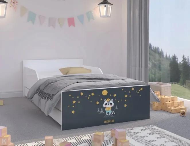 Pohodlná dětská postel 160 x 80 cm motivem noční oblohy