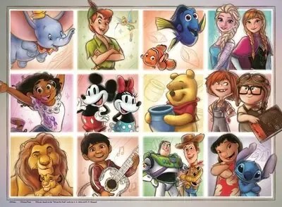 Ravensburger Puzzle: Disney postavy / 100 dílků / od 6 let