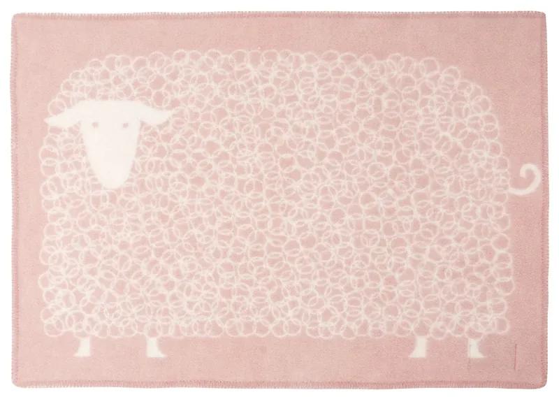 Vlněná deka Kili 90x130, růžová
