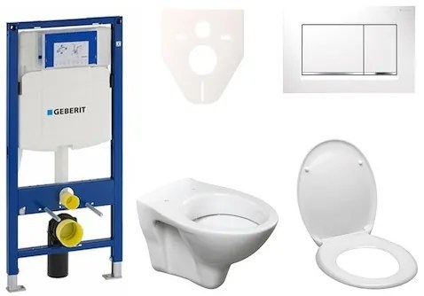 Cenově zvýhodněný závěsný WC set Geberit do lehkých stěn / předstěnová montáž + WC Ceramia S-Line Pro 111.300.00.5ND5