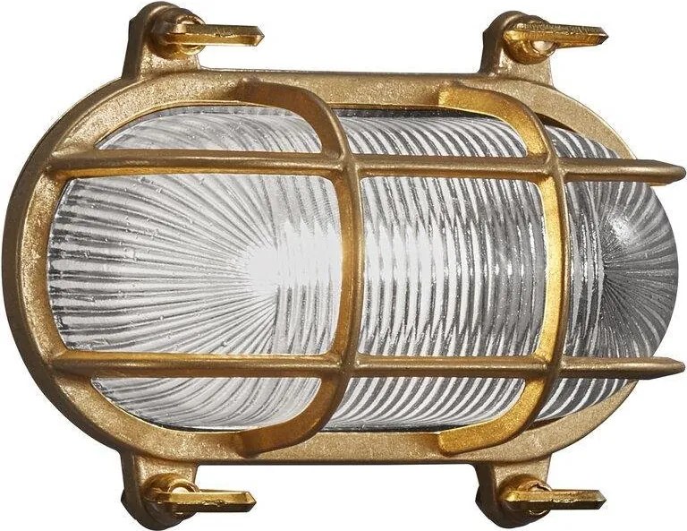NOR 49031035 Venkovní nástěnné svítidlo Helford 12,5W E27 mosaz matná bílá - NORDLUX