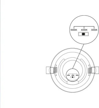 LED podhledové svítidlo Panlux DOWNLIGHT CCT ROUND IP44 6W černá PN22400009
