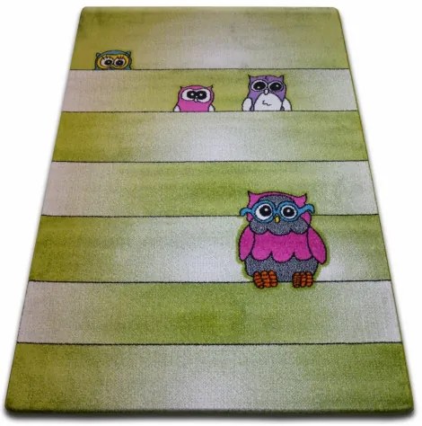 Makro Abra  Dětský kusový koberec KIDS C412 Sovy zelený 240 x 330