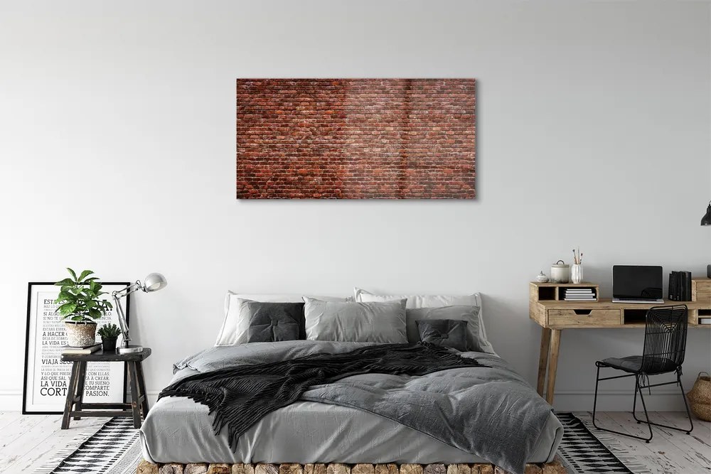 akrylový obraz Kamenná cihlová zeď 125x50 cm