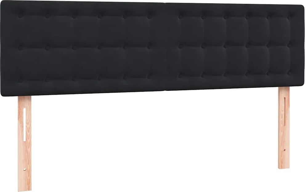 Box spring postel s matrací černá 160x210 cm samet 3316601