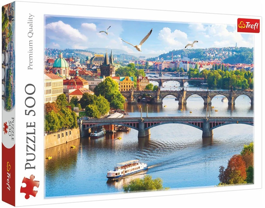 TREFL PUZZLE Foto Pražské mosty 500 dílků 48x34cm skládačka tr37382