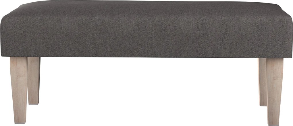 Dlouhá lavička 100x40cm barva šedá látka pletený vzor