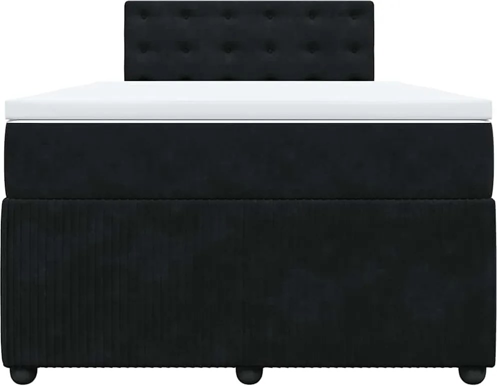 Box spring postel s matrací černá 120 x 190 cm samet 3287700