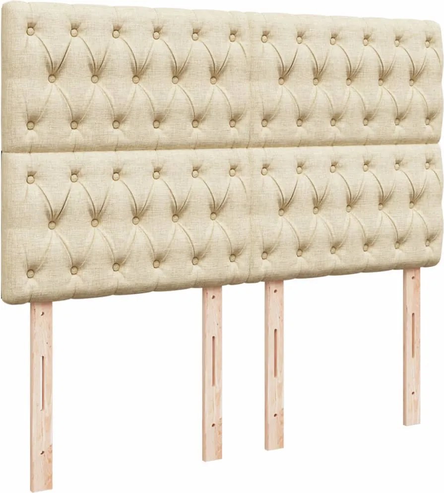 Box spring postel s matrací krémová 160x200 cm textil 3292851