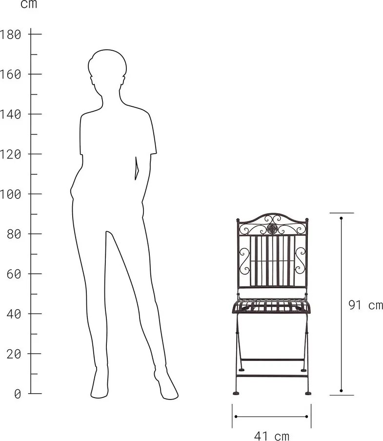 Butlers TERRACE HILL Balkónový set 2 ks židle a 1 ks stůl - tm. hnědá