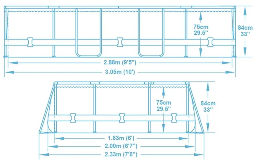 Bazén Power Steel Frame 3,05 x 2 x 0,84 m - 5614A