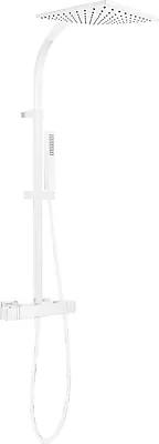 TRES - Souprava termostatické sprchové baterie Pevná sprcha 300x300 mm. Materiál mosaz. Ruční sprcha, proti usaz. vod. kame 00739502BM