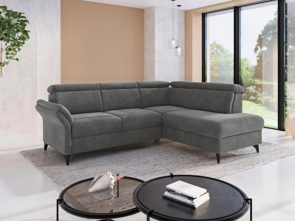 XXXLutz ROHOVÁ SEDAČKA, textil, šedá Sit & More - Sedací soupravy - 00014402583F