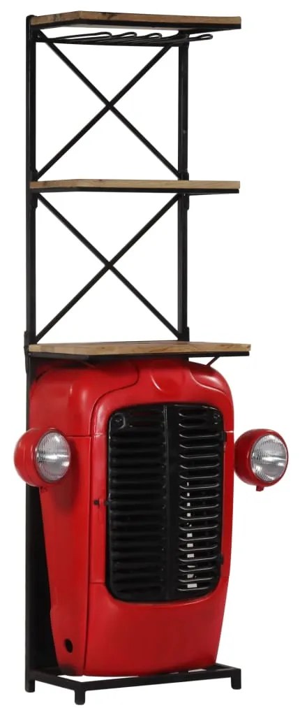 Stojan na víno traktor 49 x 31 x 172 cm masivní mangovník 247871