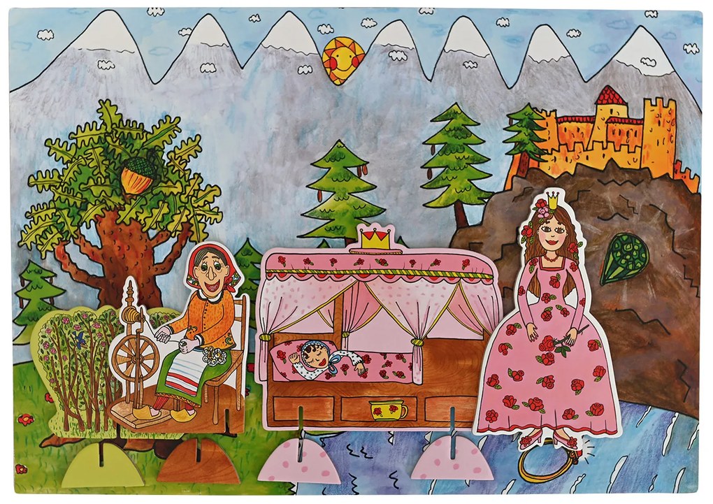 MARIONETINO Loutky a kulisy k pohádce ŠÍPKOVÁ RŮŽENKA