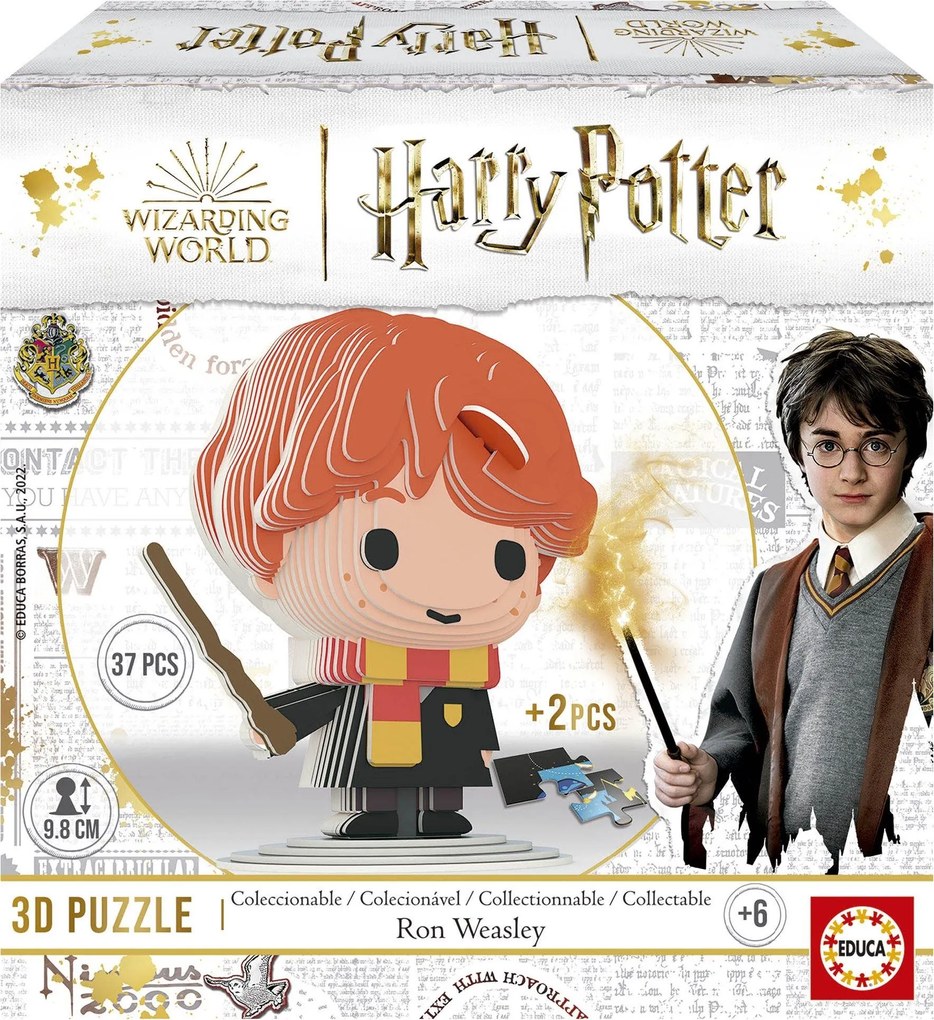 3d puzzle educa 3d puzzle harry potter: ron weasley 37 dílků