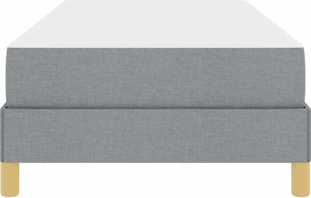 Postel s boxspringem s matrací Světle šedá 80 x 200 cm textil 3398521