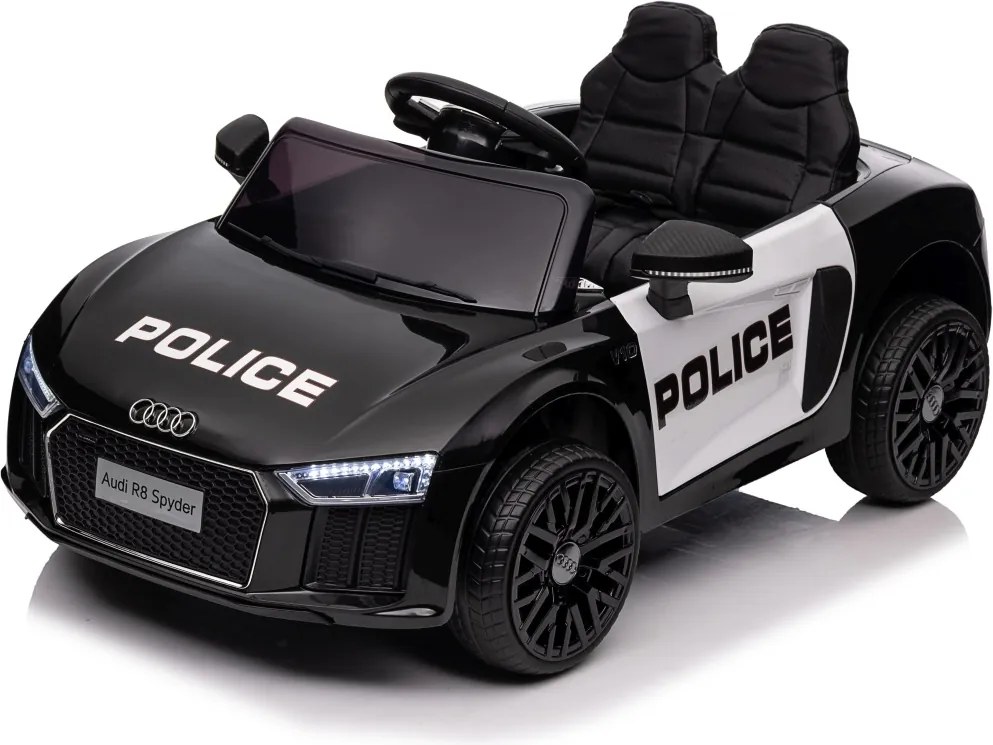 Ramiz Elektrické autíčko Audi R8 Policie na baterie + dálkové ovládání + EVA + pomalý start + MP3 LED