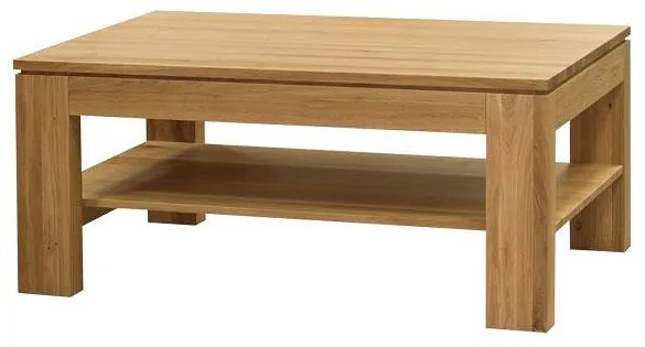 Stůl DM 016 CLASSIC dub masiv konferenční 110x70 cm s poličkou, lak dub přírodní