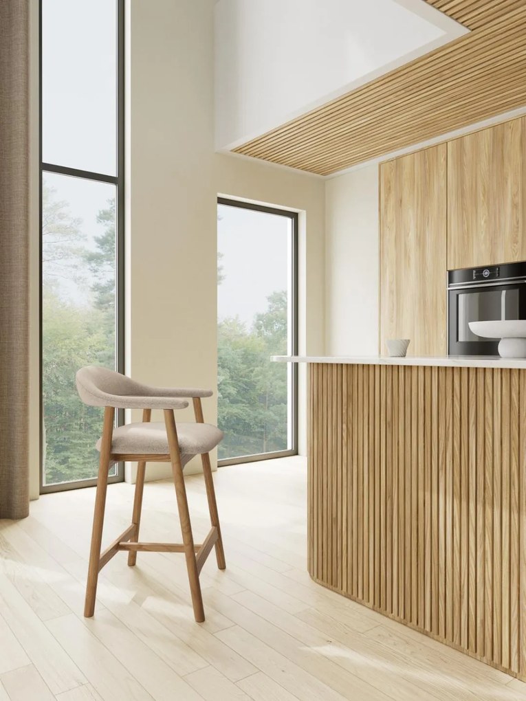 ACTONA Designová barová stolička ADDI písková