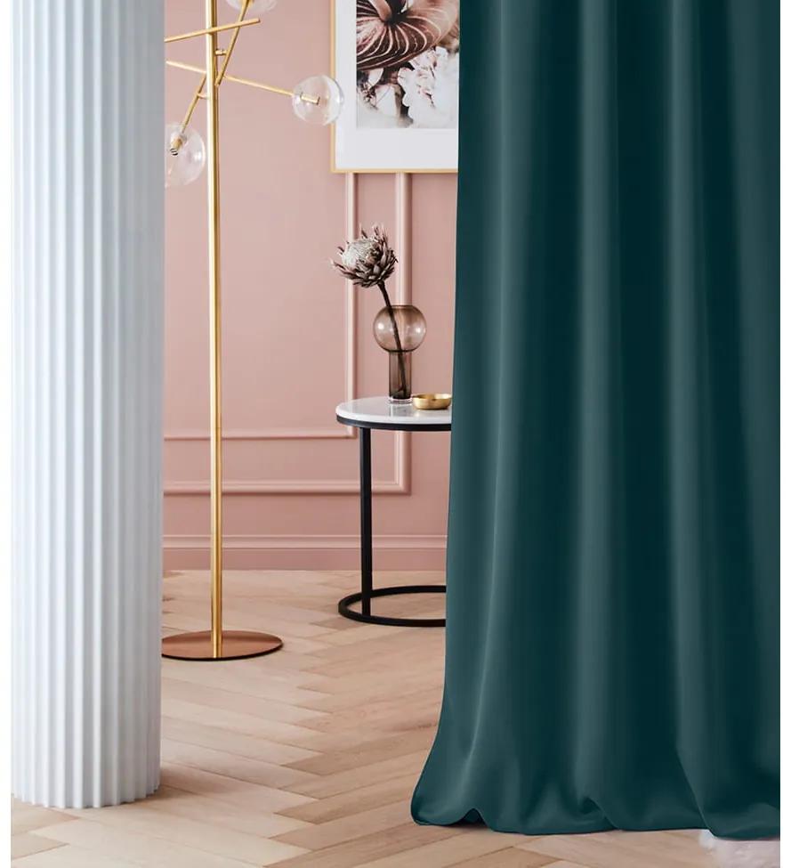 Room99 Hotový závěs na kroužcích Zatemňovací LAUREL Jednobarevný Barva: Světle béžová, Velikost: 140 x 250 cm