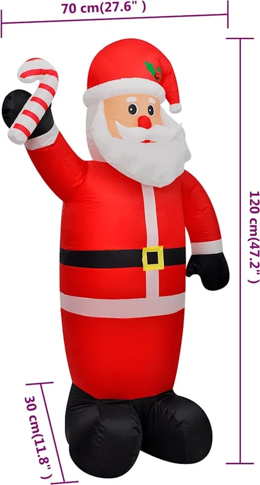 Nafukovací Santa Claus 120 cm 242359