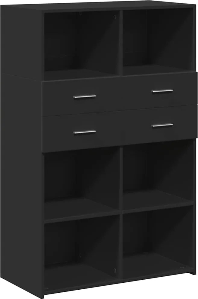 Skříň highboard černá 80 x 42,5 x 124 cm kompozitní dřevo 3281386