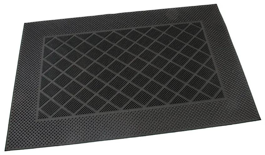 Gumová vstupní kartáčová rohož Squares - Rectangle - 60 x 40 x 0,7 cm